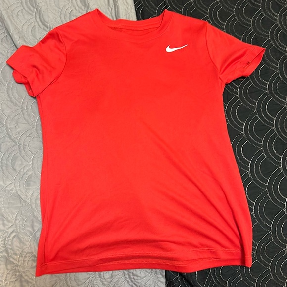 Nike | Tops | Red Nike Dri Fit Shirt | Poshmark